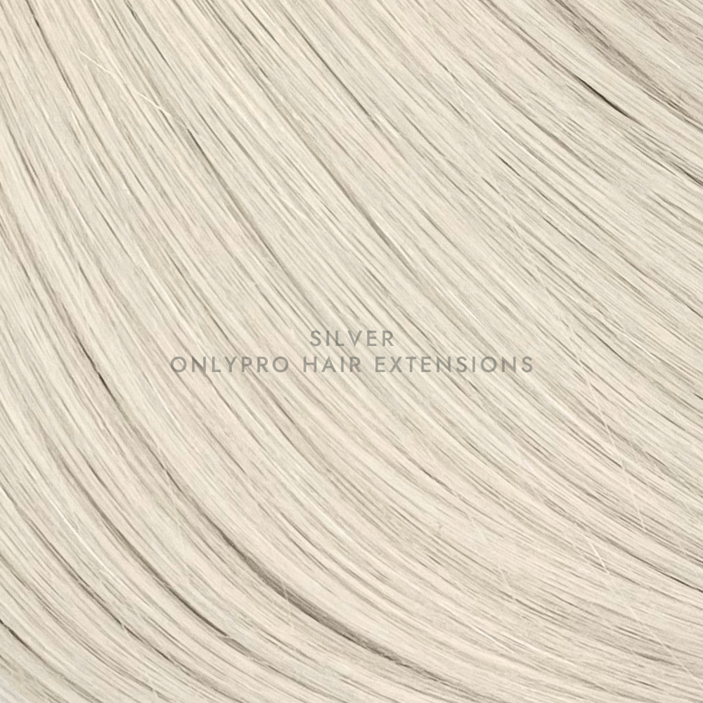 Silver | The O-Tape Extensions | Double Volume Weft Tape Extensions